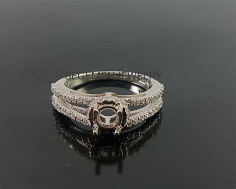 5mm Round Semi Mount Ring Silver Mount Ring Without Main Stone Ring 925