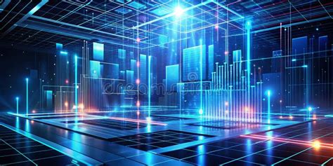 Futuristic Data Visualization 3d Abstract Background For Modern Analytics And Technology