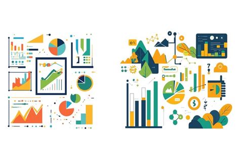A Vibrant Display Of Data Visualizations Showcasing Various Graphs