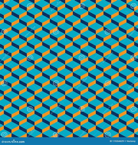 Seamless D Isometric Cube Pattern Background Texture Stock Illustration Illustration Of