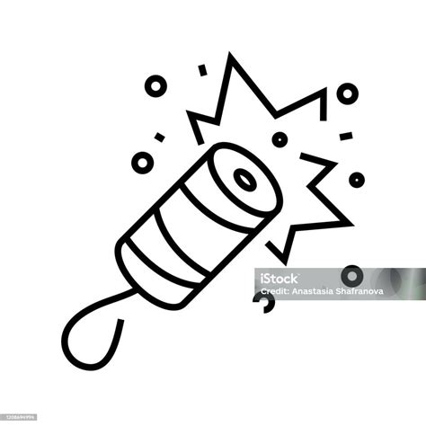 폭죽 선 아이콘 컨셉 기호 윤곽선 벡터 일러스트 선형 기호 개체 그룹에 대한 스톡 벡터 아트 및 기타 이미지 개체 그룹 기념일 날씨 Istock