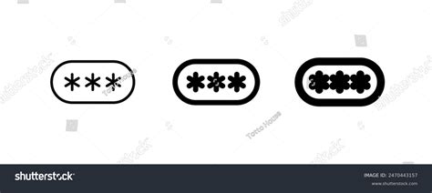 Editable Vector Password Pin Login Icon Stock Vector Royalty Free