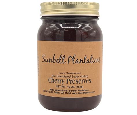 Cherry Preserves No Sugar Added Adcock Pecans