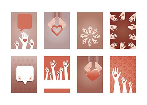 Charity Icons Setflat Style Set Flat Humanitarian Vector Set Flat