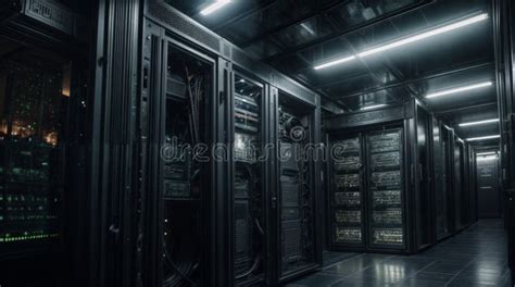 Server Room Data Center Backup Mining Hosting Mainframe And Computer Rack With Storage