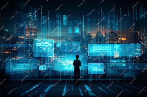 Premium Photo Digital Data Technology Concept