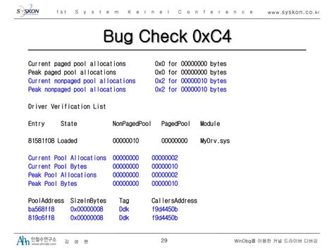 ppt windbg 를 이용한 커널 드라이버 디버깅 3 dump debugging powerpoint