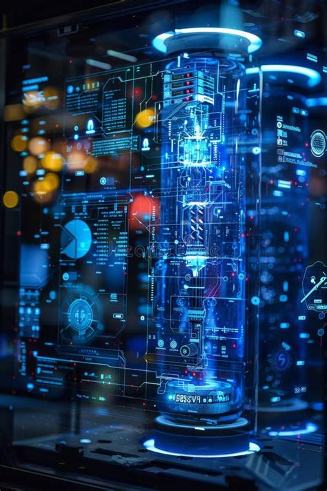 Innovative Display Showing Energy Flow Of Hydrogen Fuel Cell Technology Stock Illustration