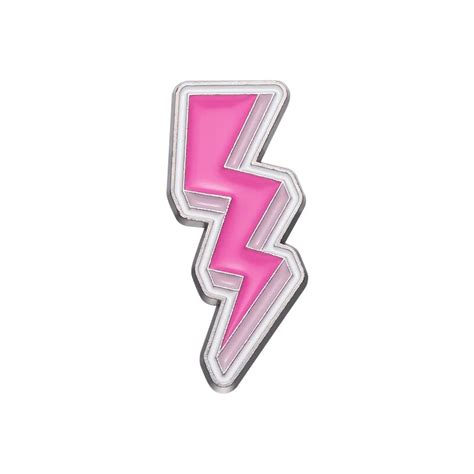 Pink Lightning Enamel Pin Distinct Enamel Pins Pink Lightning Enamel Pin Distinct Enamel Pins