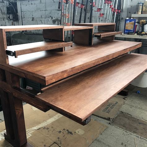 Studio Desk With Keyboard Tray Etsy
