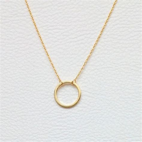 Simple Circle Pendants Necklace Eternity Necklace Infinity Silver Gold