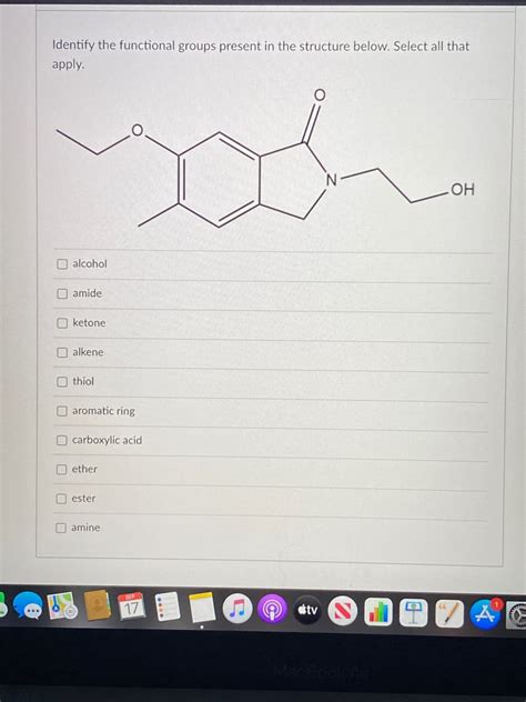 Answered Identify The Functional Groups Present Bartleby