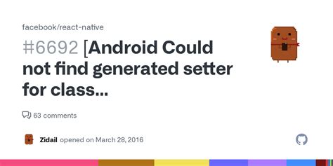 [android could not find generated setter for class com facebook react
