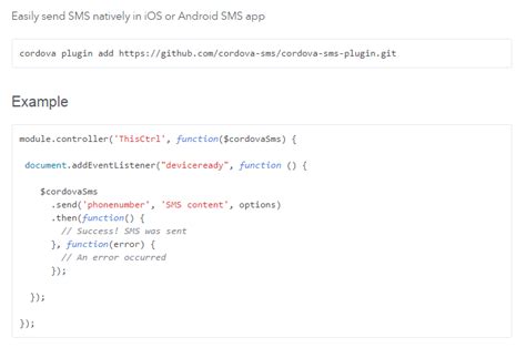 Solved This Is Ngcrdova Sms Plug In Using Ionic Framwork I