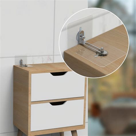 Heajfvd 2pcs Furniture Anti Falling Device No Drilling Required L