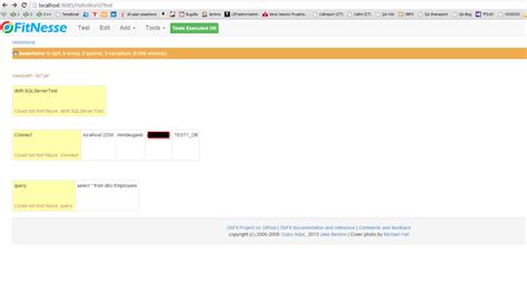 Java Dbfit Server On Local Machine Problems With Fixtures And Constructors Stack Overflow