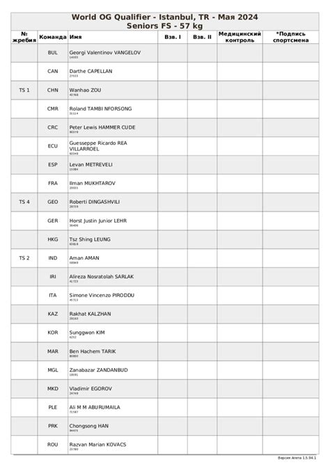 Олимпын эрхийн сүүлийн тэмцээнд оролцох бөхчүүд эрэгтэй