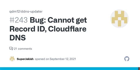Bug Cannot Get Record ID Cloudflare DNS Issue Qdm Ddns Updater GitHub