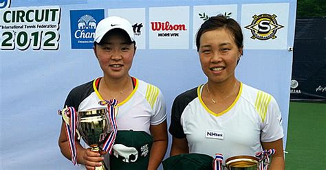 여자테니스 김나리 이예라 태국방콕서키트 복식 우승