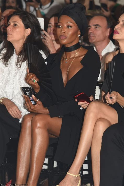 Naomi Campbell Braless At Jean Paul Gaultier Haute Couture Show In