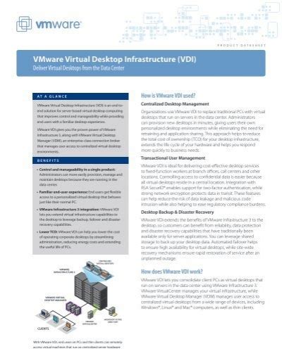 Vmware Virtual Desktop Infrastructure Vdi Adnet Technology