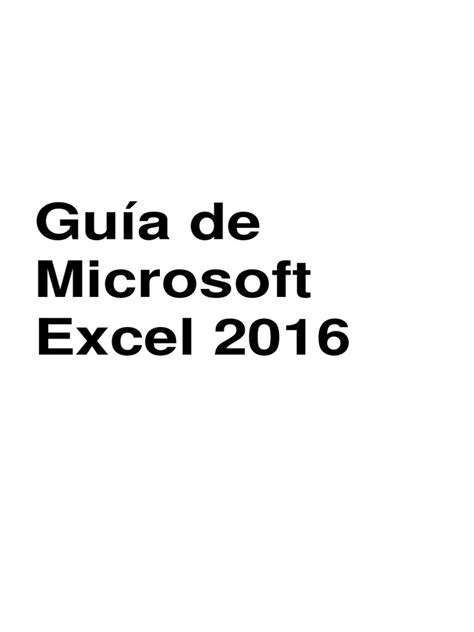 primerospasosexcel 2016 pdf microsoft excel hoja de cálculo