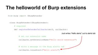 Extending Burp With Python PPT