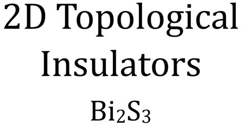 Topological Insulators