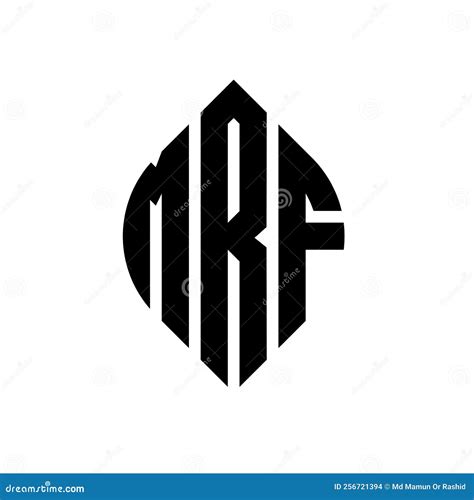 MRF Circle Letter Logo Design with Circle and Ellipse Shape. MRF Ellipse Letters with ...