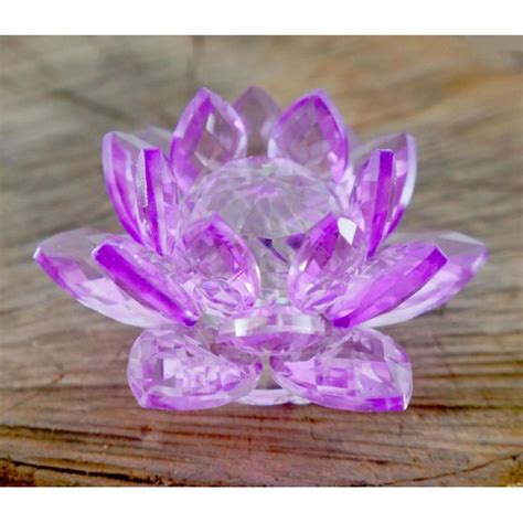 Статуетка лотос кольорове скло бузковий подарунок — ціна 255 грн у каталозі Статуетки Купити