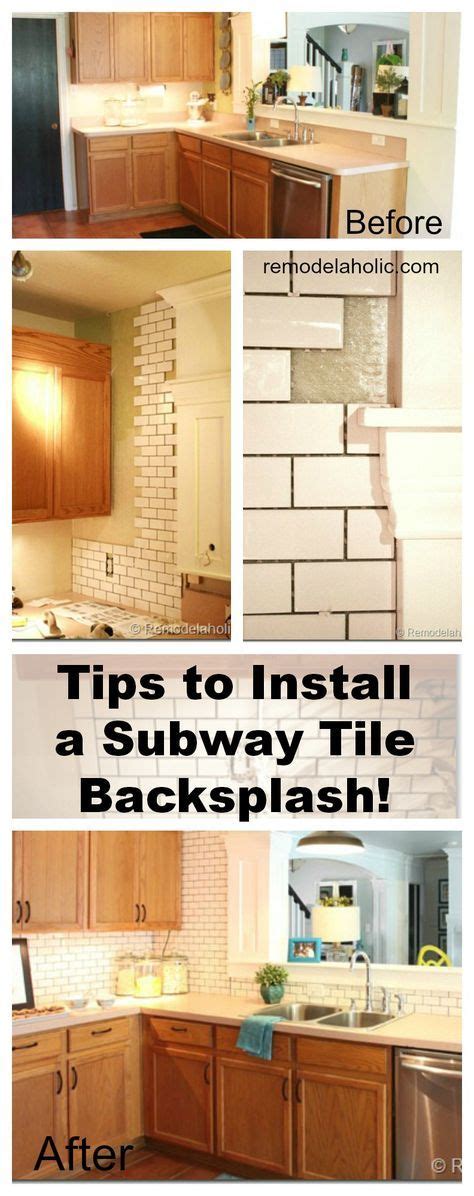 See How We Installed A White Subway Tile Back Splash In Our Kitchen To