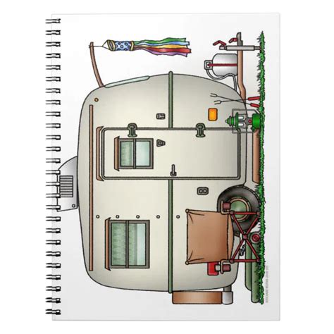 Cute Rv Vintage Glass Egg Camper Travel Trailer Notebook Zazzle