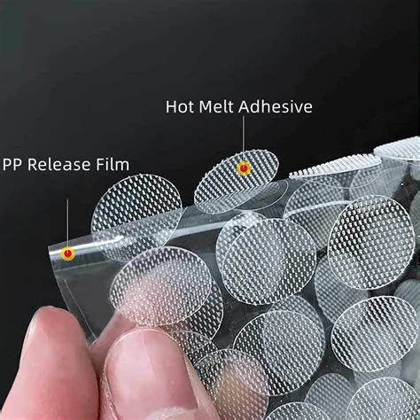 4001000 쌍 101520mm 투명 도트 자체 접착 후크 및 루프 패스너 테이프 강력한 접착제 아기 둥근 동전 테이프