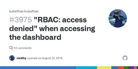 RBAC Access Denied When Accessing The Dashboard Issue Kubeflow Kubeflow GitHub