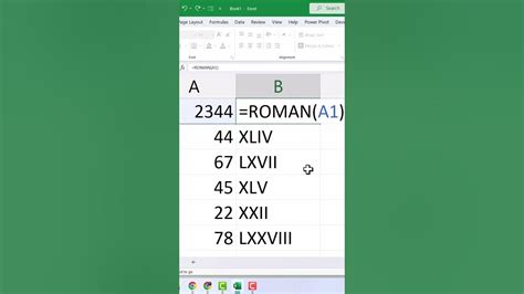 how to add roman formula in excel excel exceltips exceltricks youtube