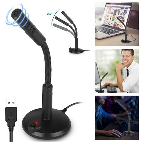 USB Desktop Noise Cancelling Mic Microphone For PC Grandado