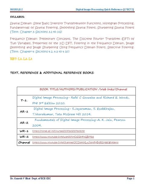Module 2 Dip Pdf Signal Processing Teaching Mathematics