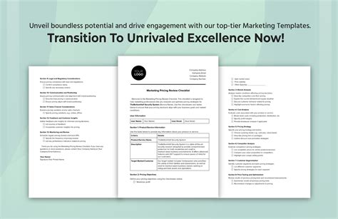 Marketing Pricing Review Checklist Template In Word PDF Google Docs