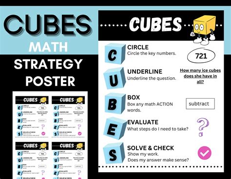 Cubes Math Strategy Math Matters Circle Underline Box Evaluate