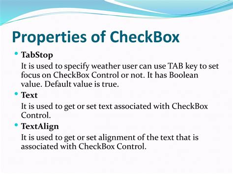 7 Check Box Control Pptx