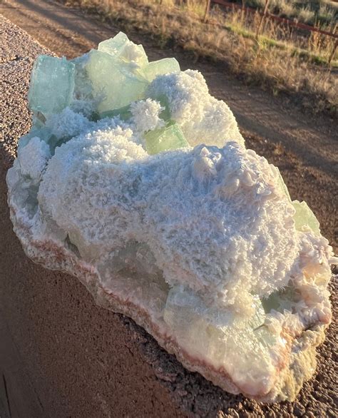 Stunning Phantom Sea Blue Green Apophyllite Cubes Mordenite Puffy