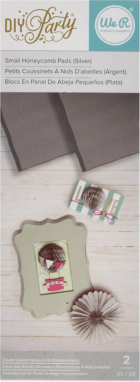 Amazon Com We R Memory Keepers 2 Piece DIY Party Honeycombs Small Silver