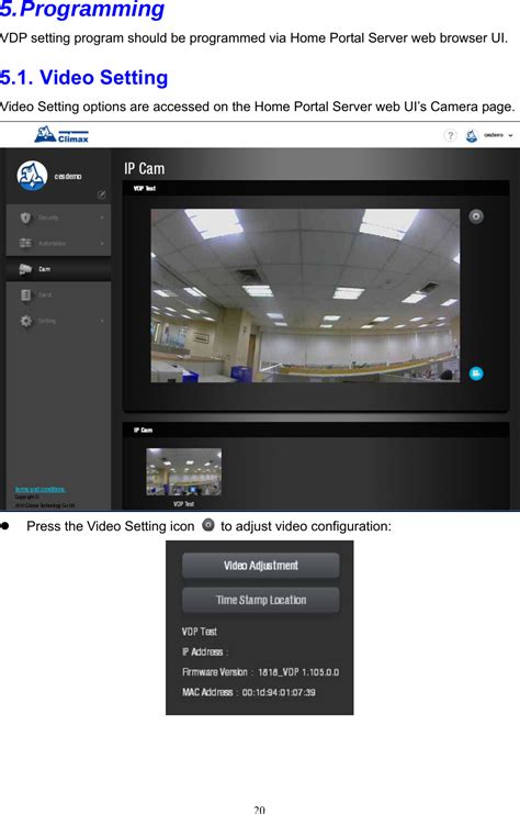 Climax Technology Co VDP Video Door Phone User Manual