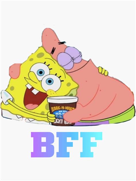 Bff Spongebob And Patrick Sticker By Max199716 Redbubble