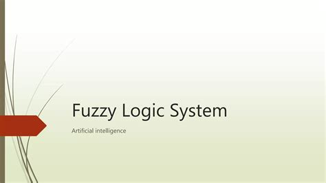 fuzzy logic system pptx
