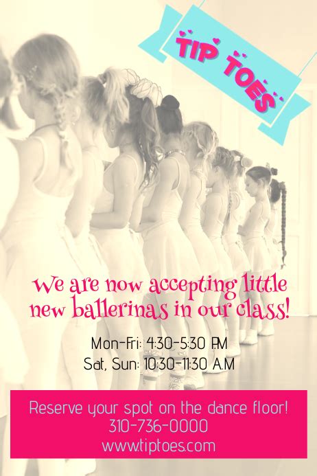Ballet Class Posterflyer Template Postermywall