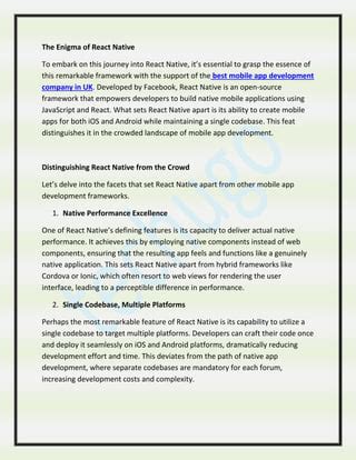 React Native Unleashed Redefining Mobile App Development PDF