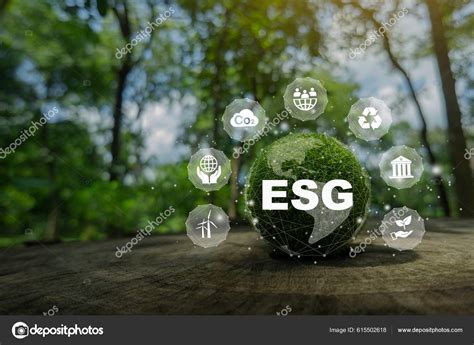 Экологическая Социальная Управленческая Концепция Устойчивом Этичном Бизнесе Сети Зеленом Фоне