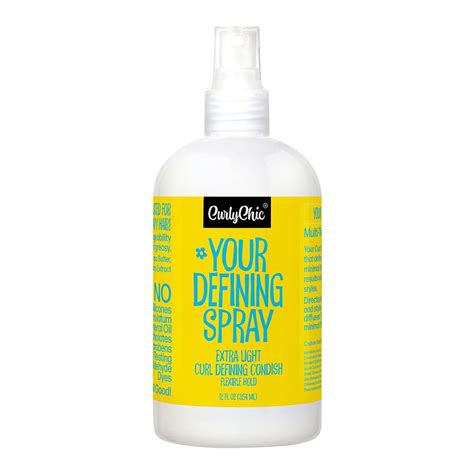 Curlychic Your Defining Spray Extra Light Curl Defining Condish 12 Oz