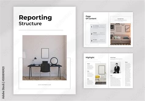 Reporting Structure Brochure Stock Template Adobe Stock